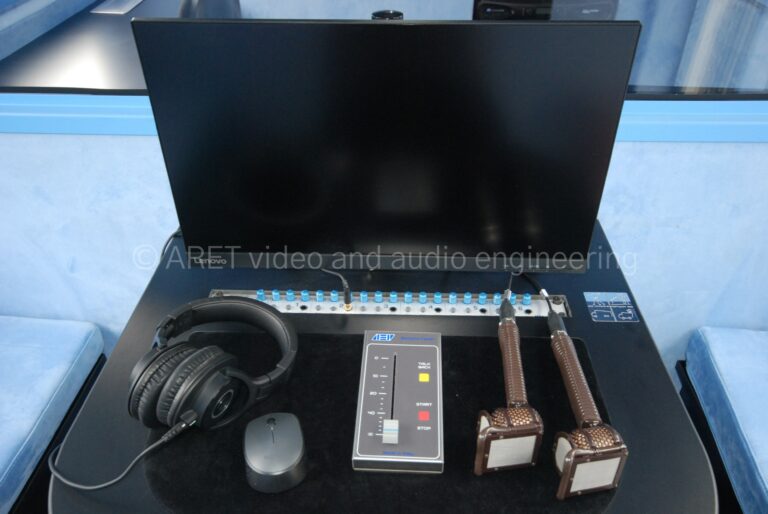 Radio OB Van with studio, technical room and external uplink system ARET